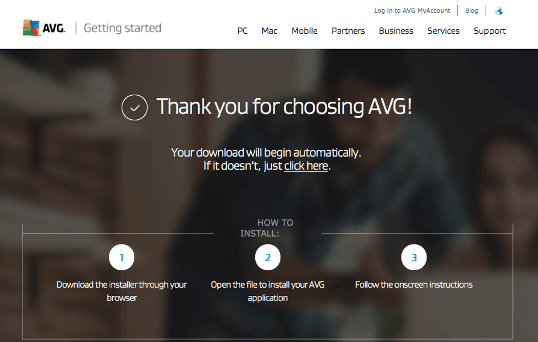 A step-by-step guide to setting up AVG products from Mweb