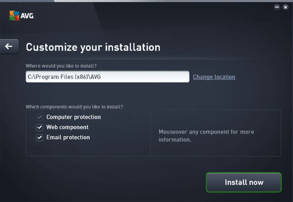 A step-by-step guide to setting up AVG products from Mweb