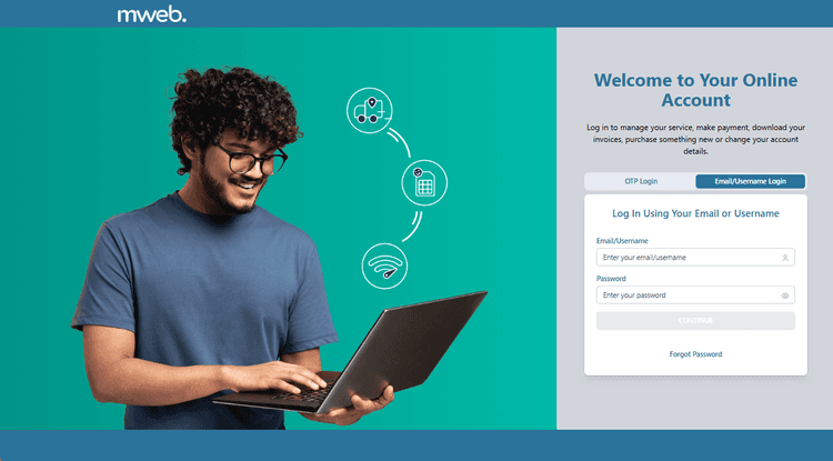 How to log Into Your Mweb Account on our Website