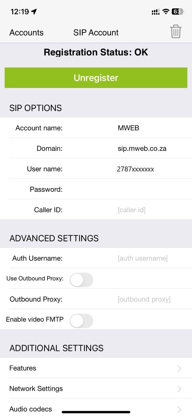 How to Set Up Zoiper for Mweb VoIP on an Apple device