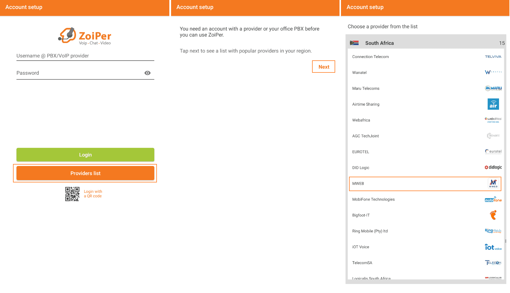 How to Set Up Zoiper for Mweb VoIP (Android)
