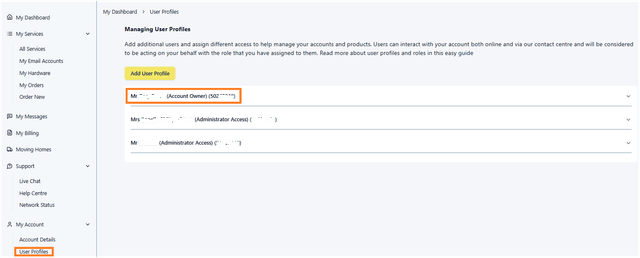 How to add user profiles